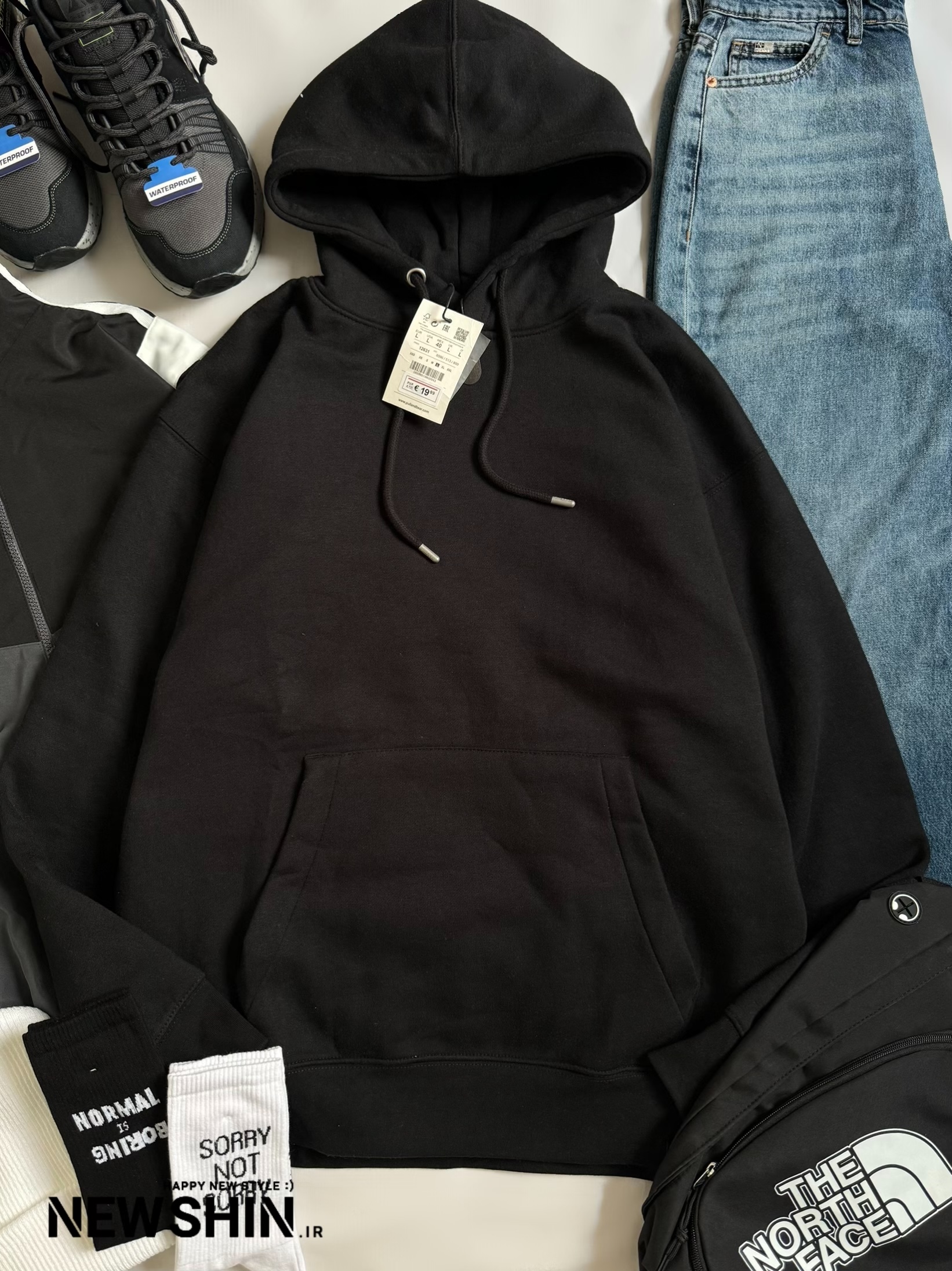 هودی پول اند بییر مشکی - 307093 - نیوشین- فروشگاه آنلاین پوشاک و اکسسوری